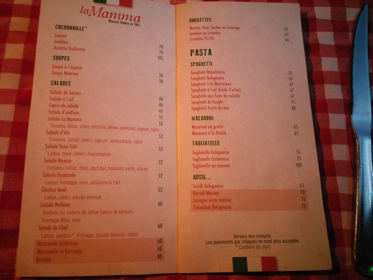 Speisekarte von La Mamma’s Pizza, Rabat