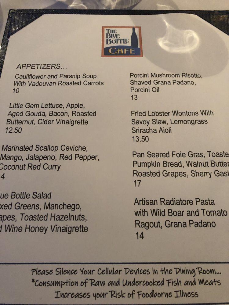 Menu at The Blue Bottle Cafe, Hopewell