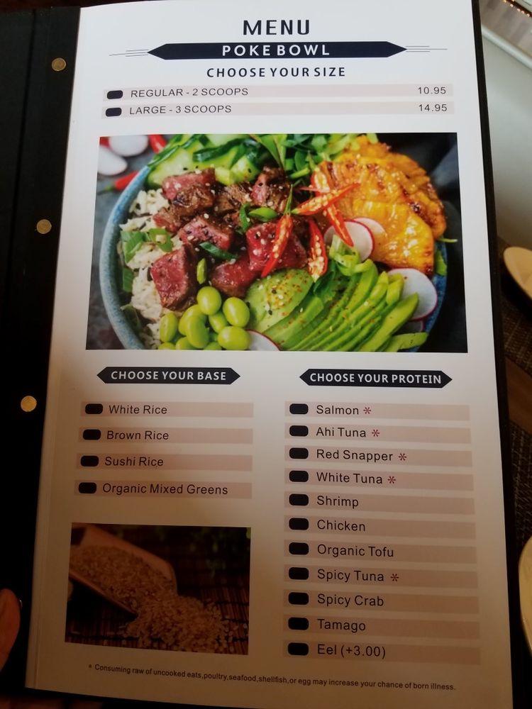 Menu at Yamada Sushi & Poke restaurant, Naperville
