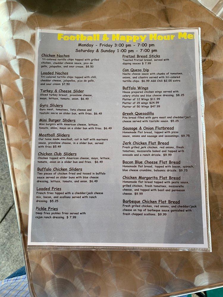 Menu at Mile 20 at Mediterranean Breeze pub & bar, Herndon, 781-R ...