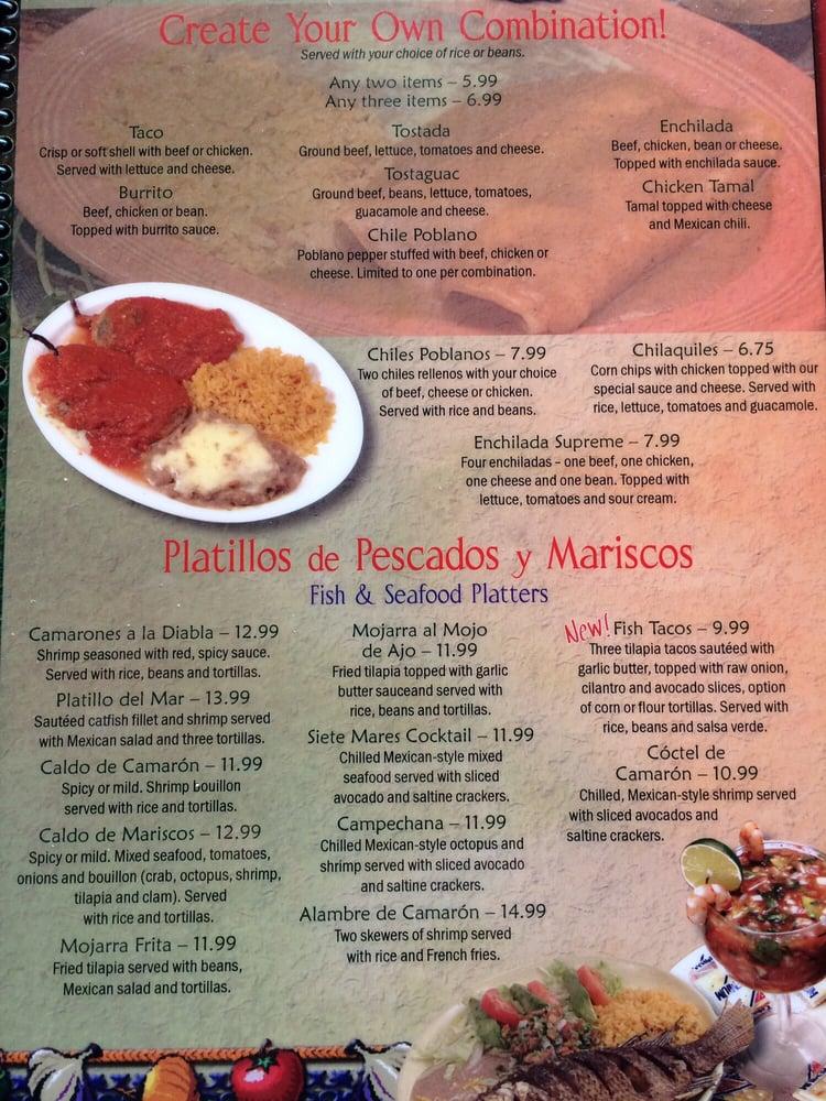 Menu at El Poblano Mexican Restaurant, Alma, 1049 S Pierce St