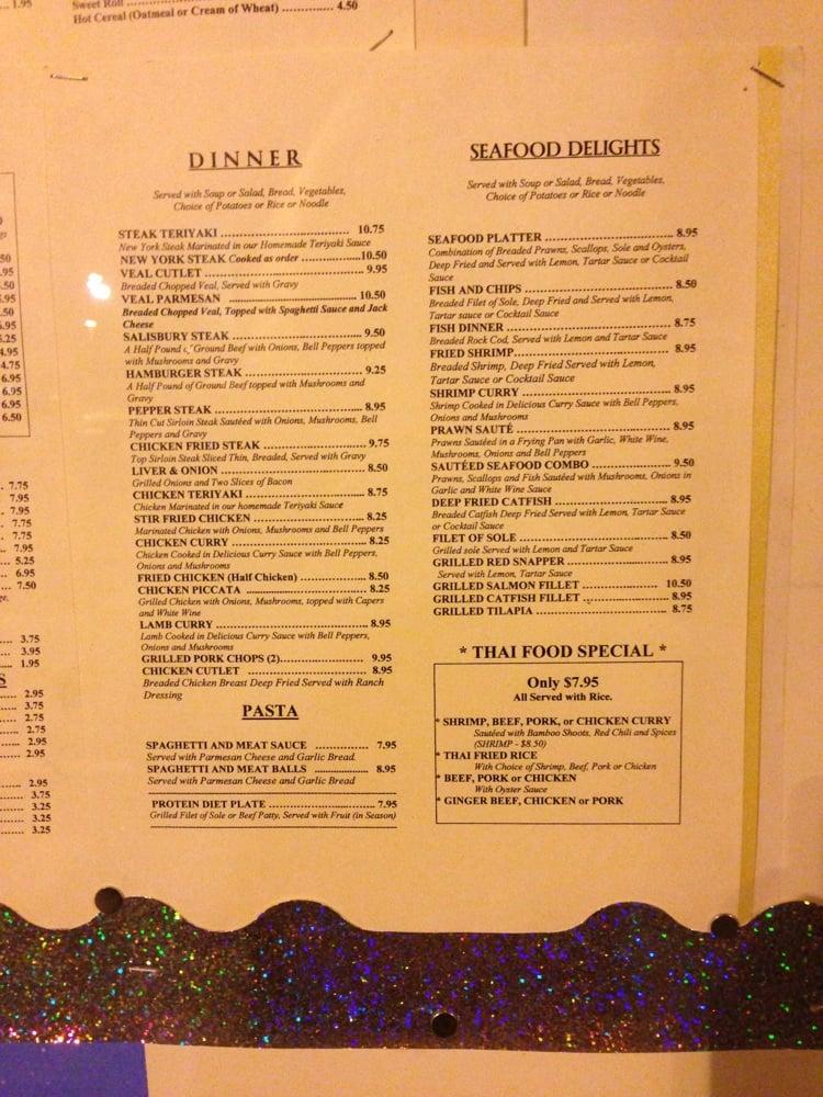 Menu at Southshore Cafe, Alameda