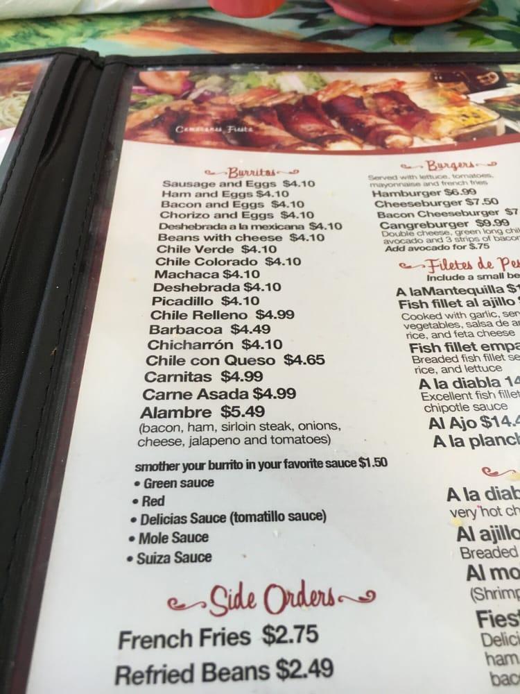 Menu at Delicias Café cafe, Albuquerque
