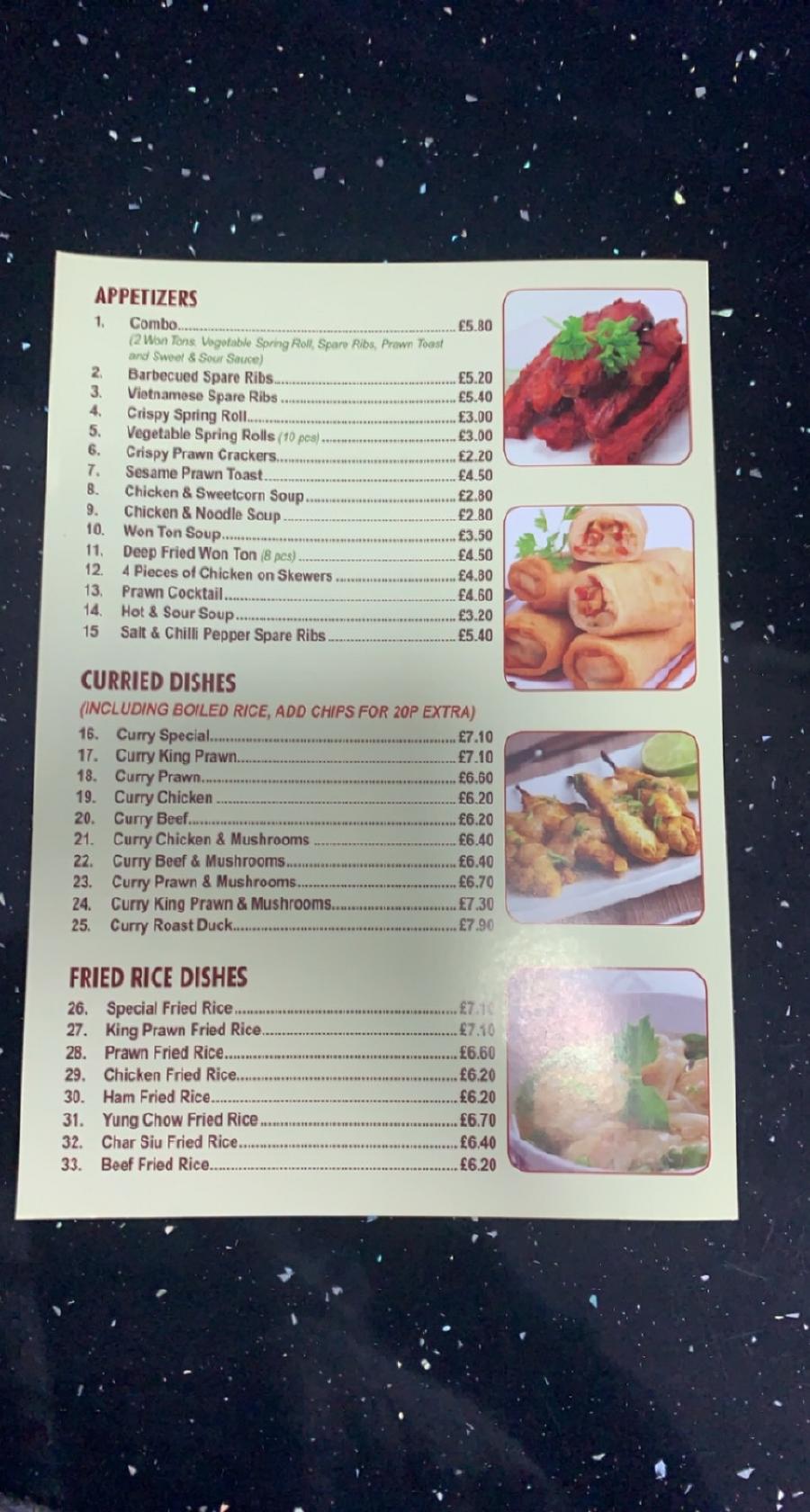 Menu at 123 Chinese Takeaway Forfar restaurant, Forfar