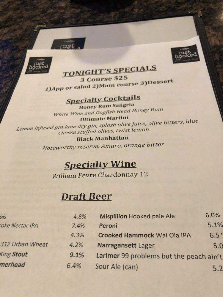 Menu at Just Hooked restaurant, Fenwick Island