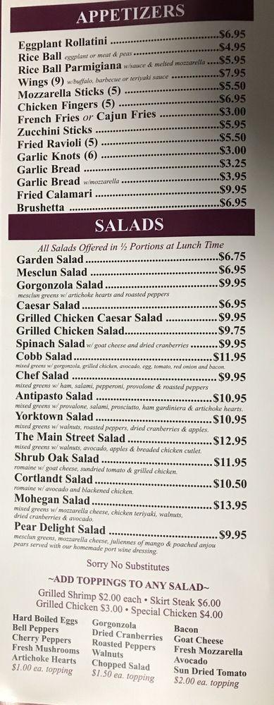 Menu at My Favorite Pizza Place pizzeria, Mohegan Lake