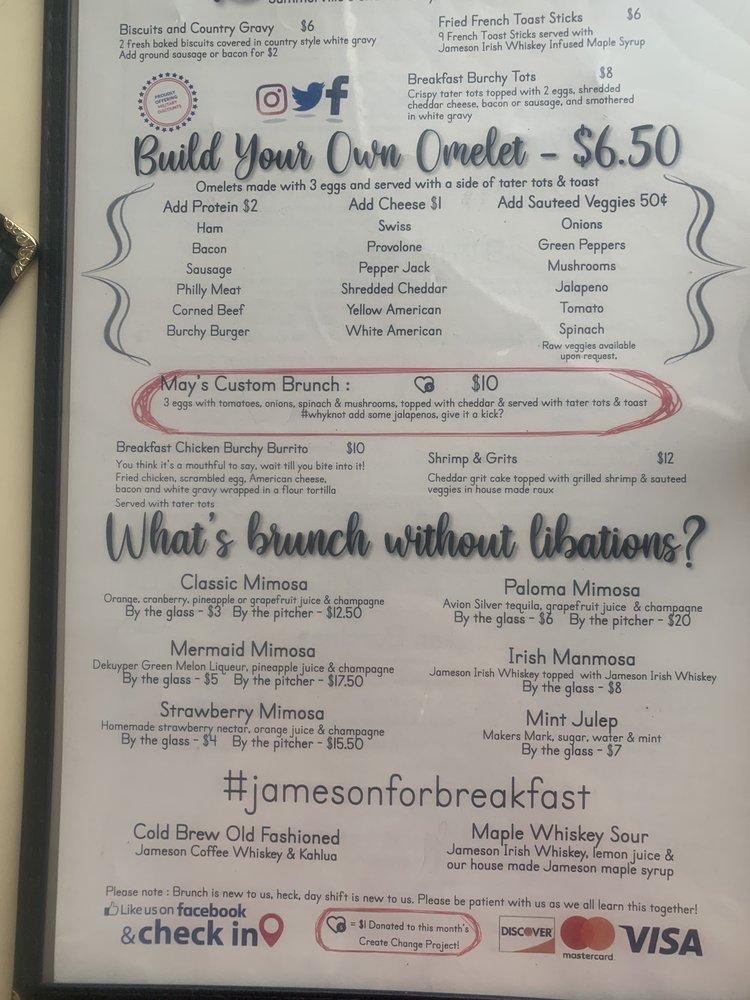 Menu at The Knot Burger Pub, Summerville, 208 E 5th N St