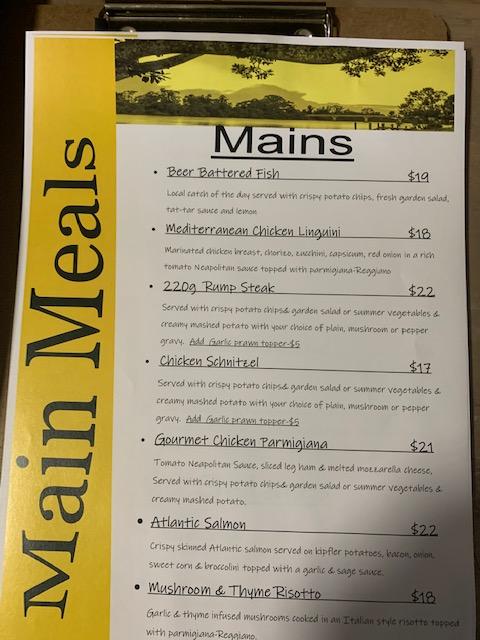 Menu at Coraki Hotel pub & bar, Coraki