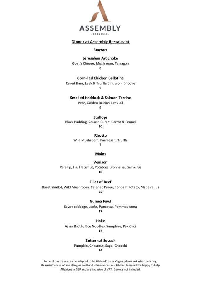 Menu at Rickerby Retreat Bar, Carlisle