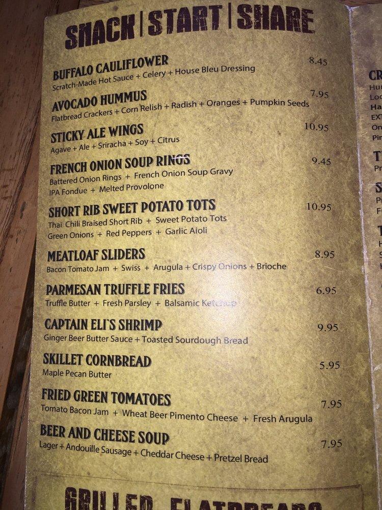 Menu at Craft Street pizzeria, Trinity