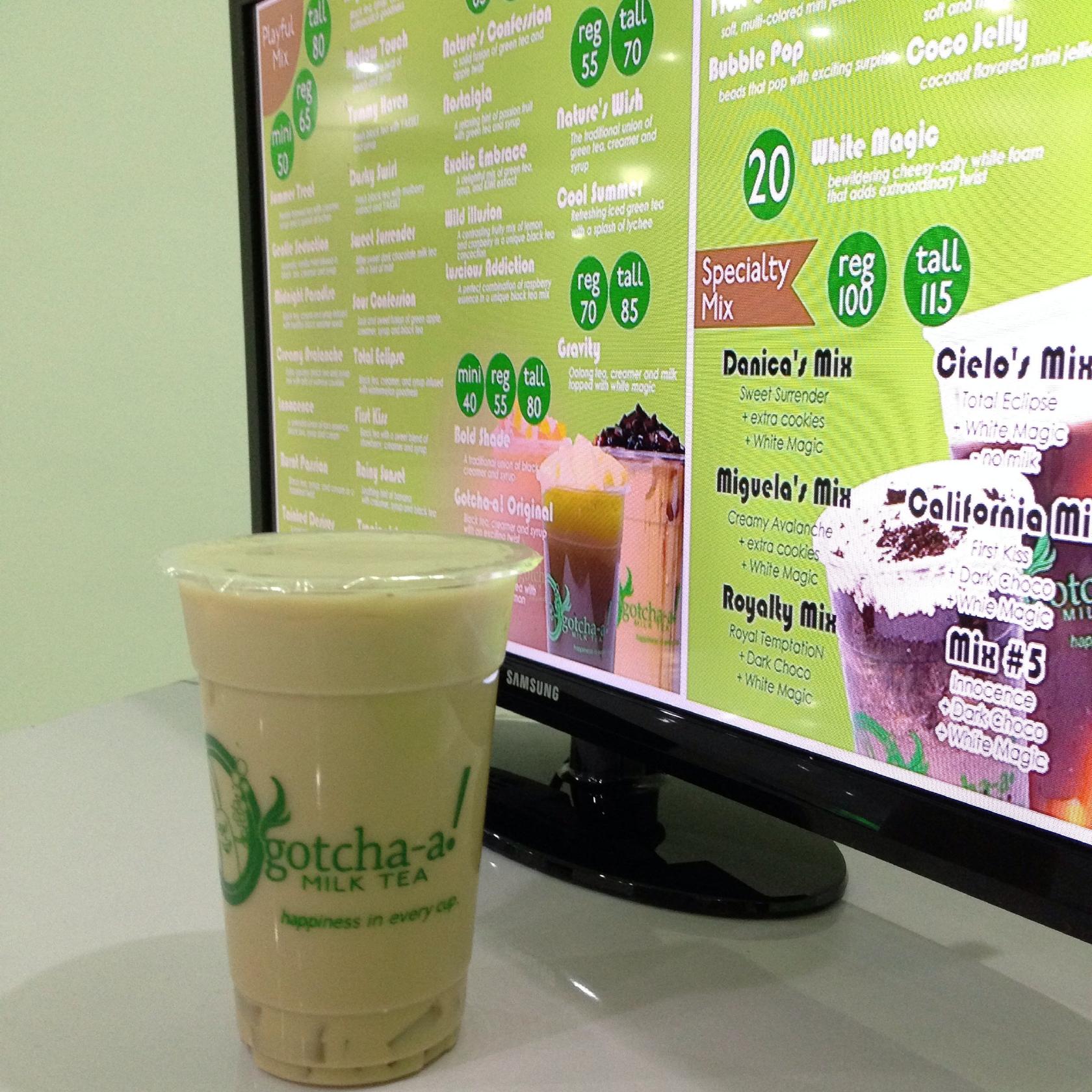 Menu at Gotcha-a! Milktea Calamba, Calamba