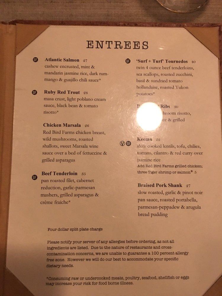 Menu at Blue River Bistro pub & bar, Breckenridge
