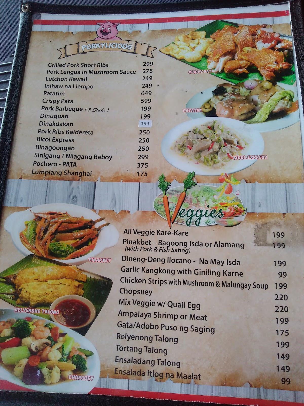 Menu at Romeo's Restaurant Sumulong Highway Antipolo, Antipolo