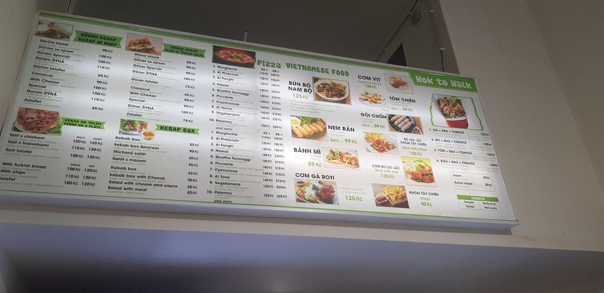 Menu at Wok To Walk - Pizza - Kebab restaurant, Prague