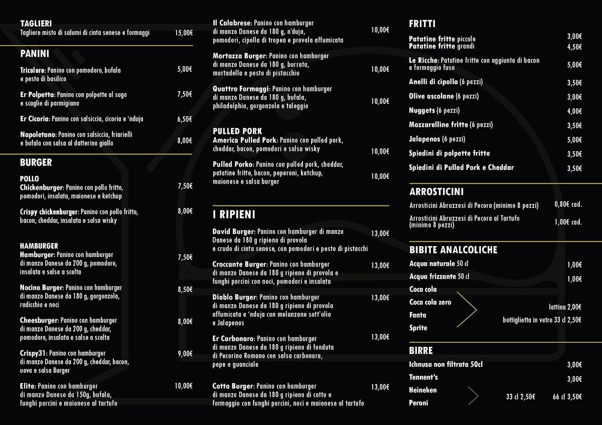 Speisekarte von 31 Food & Drinks, ROM