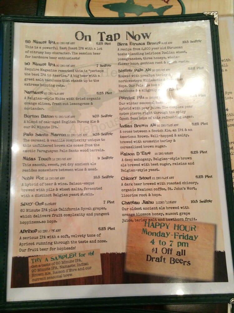 Menu at Dogfish Head Alehouse pub & bar, Chantilly