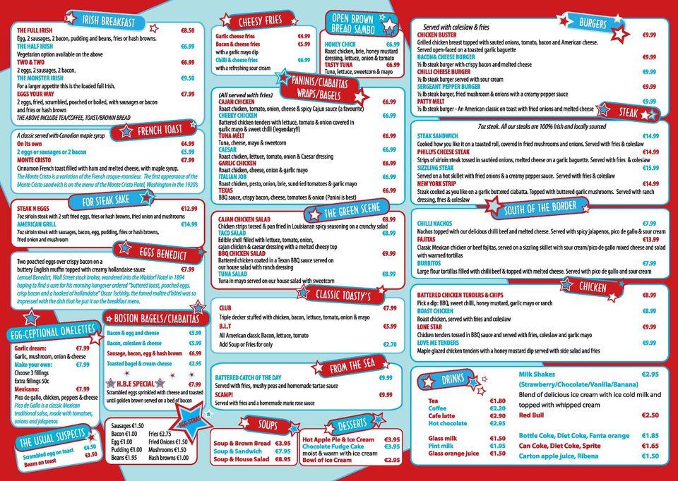 Menu at Hard Boiled Egg Cafe, Cavan