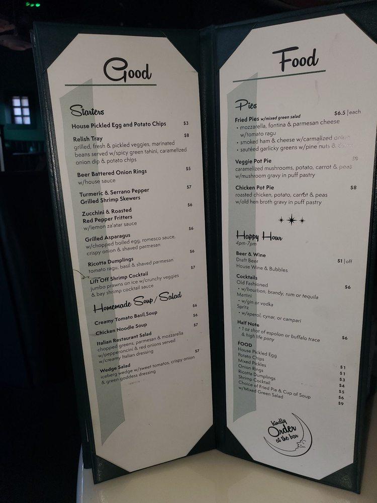 Menu at The Lift Off Lounge pub & bar, Portland