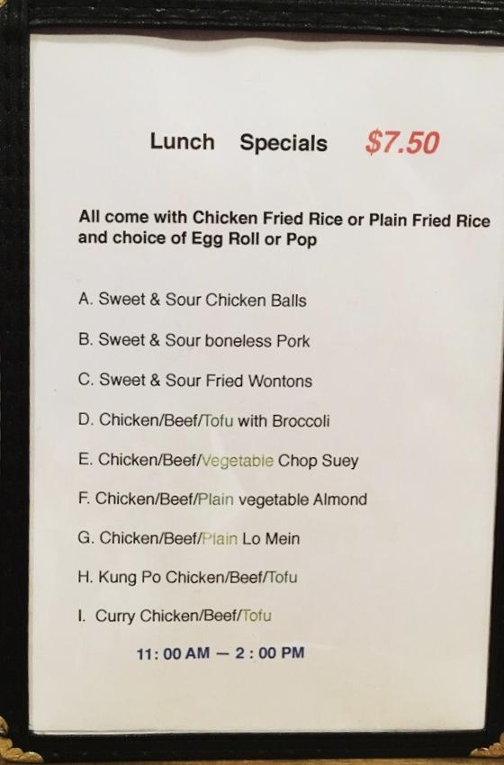 Menu at Dragon Yan restaurant, Peterborough