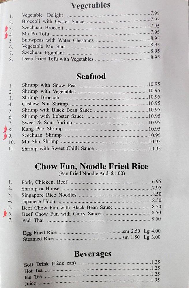 Menu at Hong Kong Express restaurant, Sparks, Pyramid Way