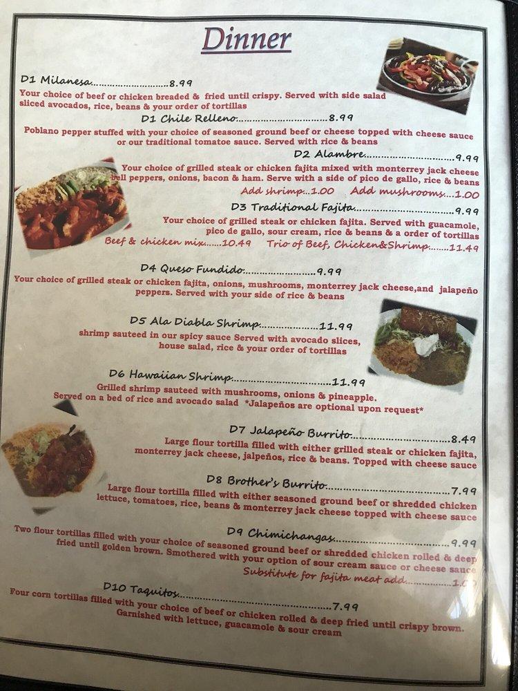 Menu at Little brother restaurant, El Dorado, Junction City Rd