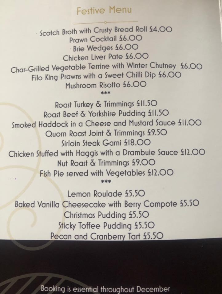 Menu at Findlay's Hotel & Restaurant, Fraserburgh