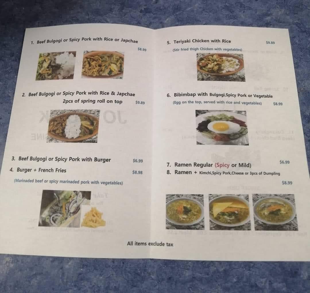 Menu at Joyful K-Cuisine (Airport General K - Cuisine) restaurant ...