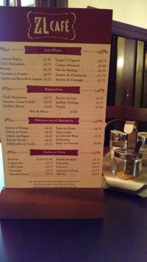 Menu at Brasserie Zédel pub & bar, London, 20 Sherwood St