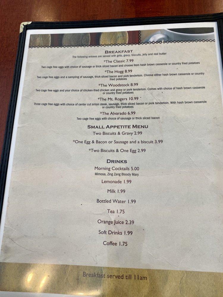 Menu at Damascus Diner cafe, Damascus