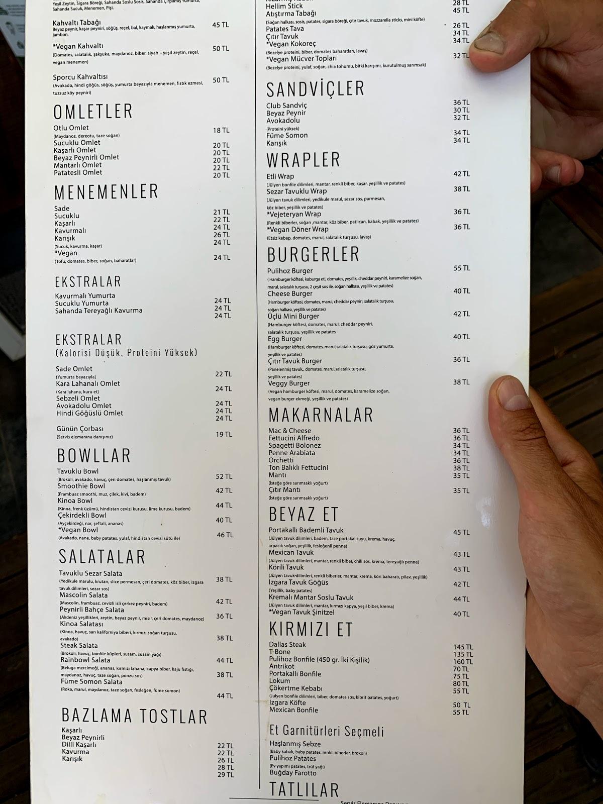 Menu at Pulihoz Grand House, Istanbul, Cevdet Paşa Cd. no : 115