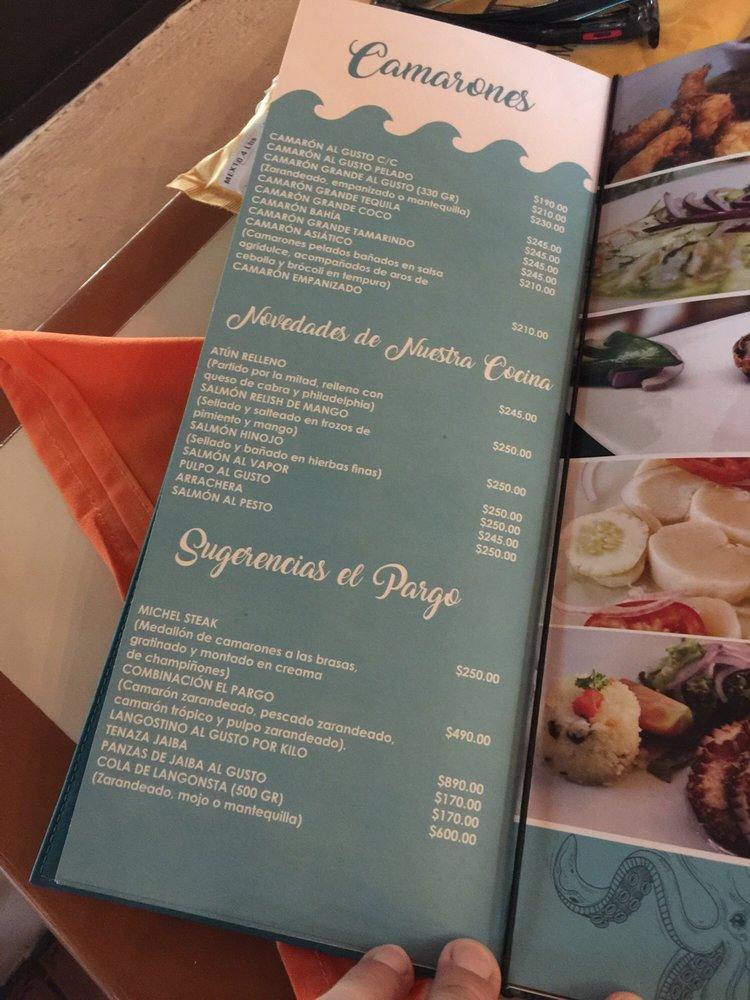 Menu at Restaurante El Pargo, Zapopan, Calz. Lázaro Cárdenas 4150