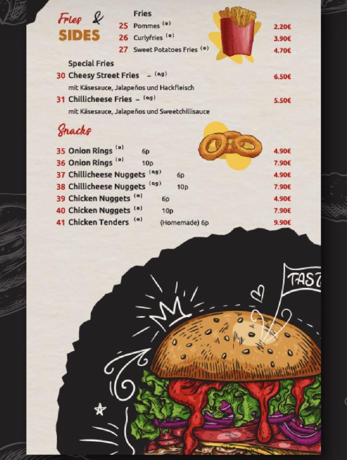 Speisekarte von Le Burger - Homemade Burgers restaurant, Geilenkirchen