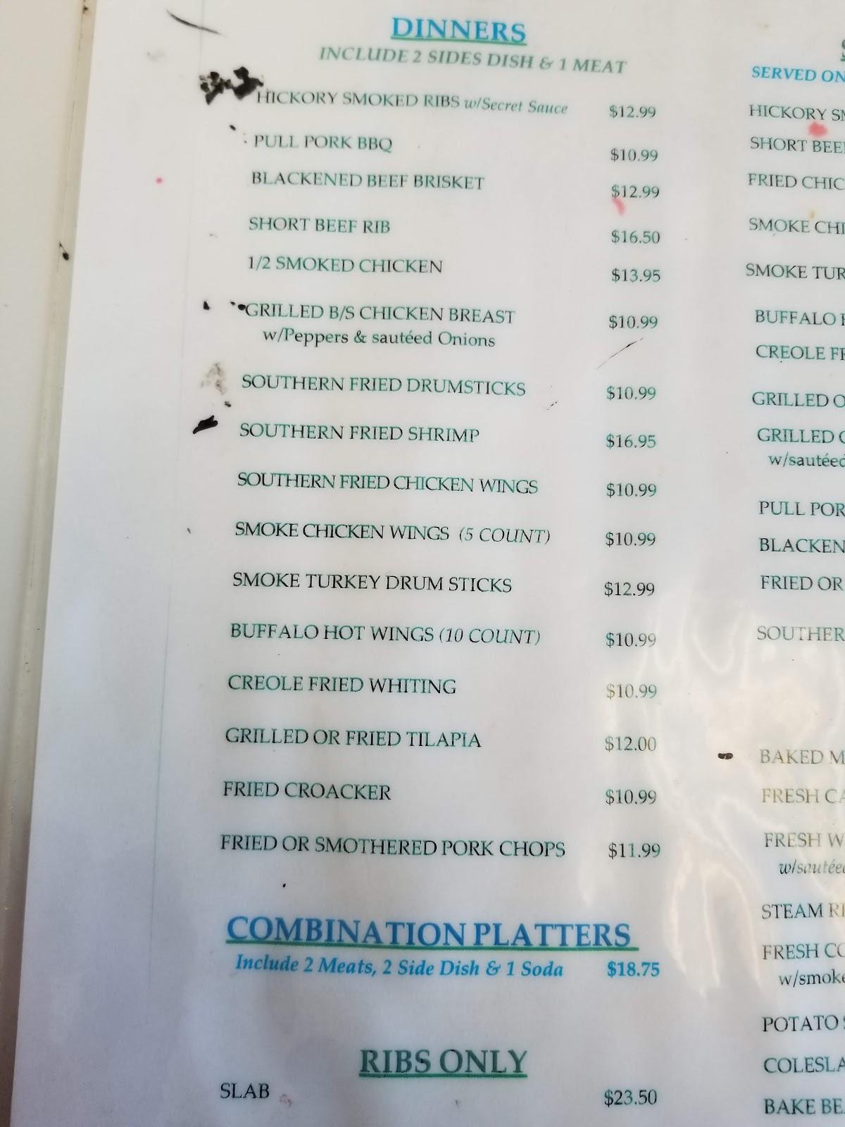 Menu at Orleans Catering Suitland BBQ, Morningside