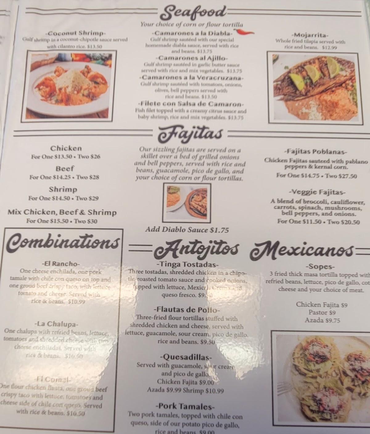 Menu at El Habanero Bar & Grill, Beaumont