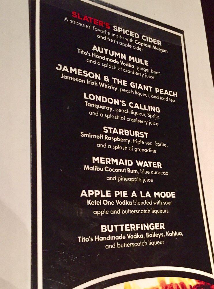 Menu at Slater's BBQ, Bolton, 356 Main St