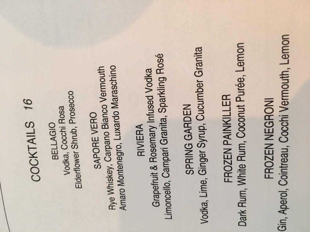 Menu at Fiola Mare pub & bar, Washington