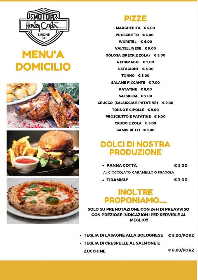 Menu at Harley Café pub & bar, Sirone