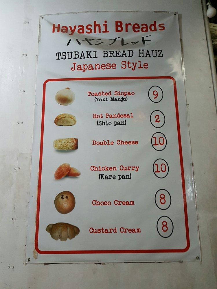 Menu at Hayashi Breads Matina- Main Branch, Davao City, Matina Aplaya Rd