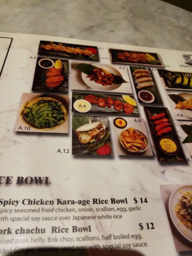 Menu at 8 RAMEN restaurant, Rockville Centre