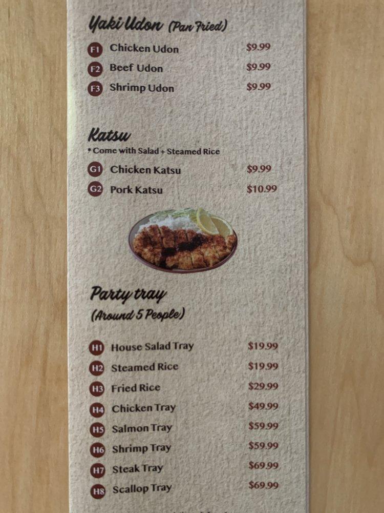 Menu at Fuji Grill fast food, Brentwood