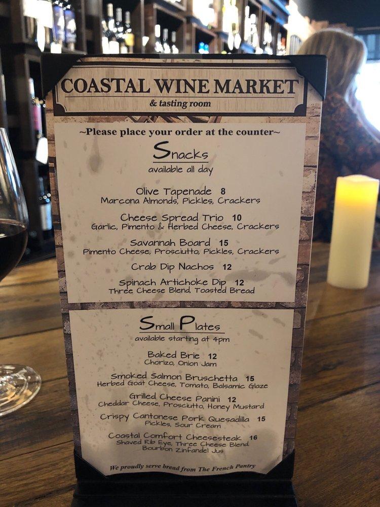 Menu at Coastal Wine Market & Tasting Room restaurant, Nocatee
