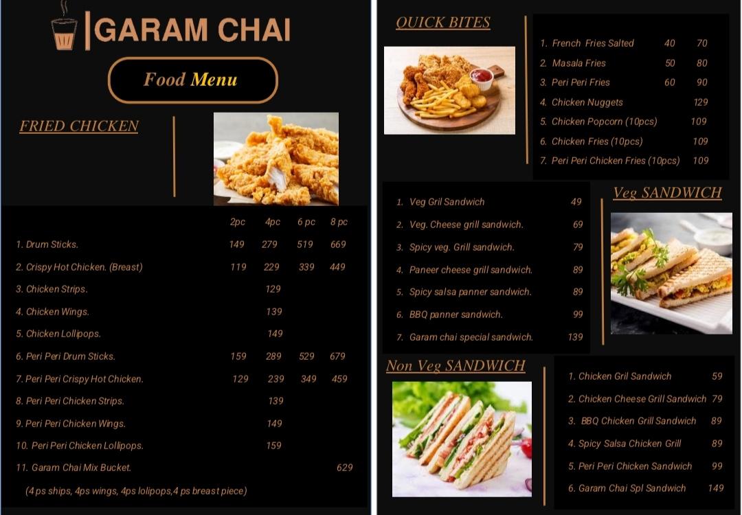 Menu at GARAM CHAI, Kurnool
