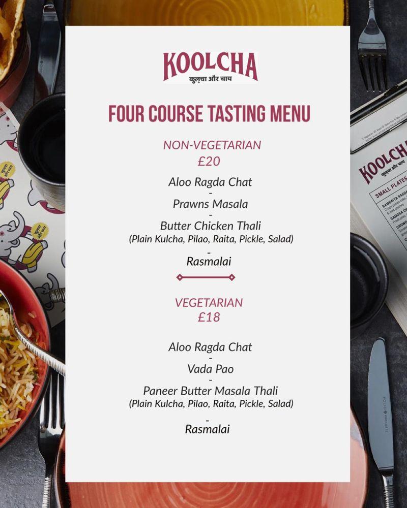 Menu at KoolCha pub & bar, Wembley, Boxpark Wembley 18 Olympic Way