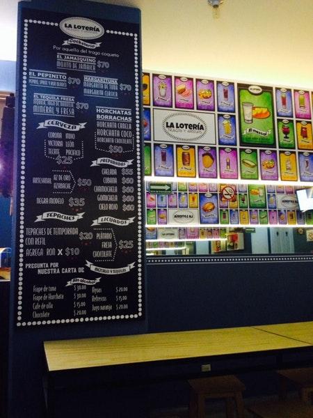 Carta del restaurante La Loteria, Ciudad del México, Av Independencia