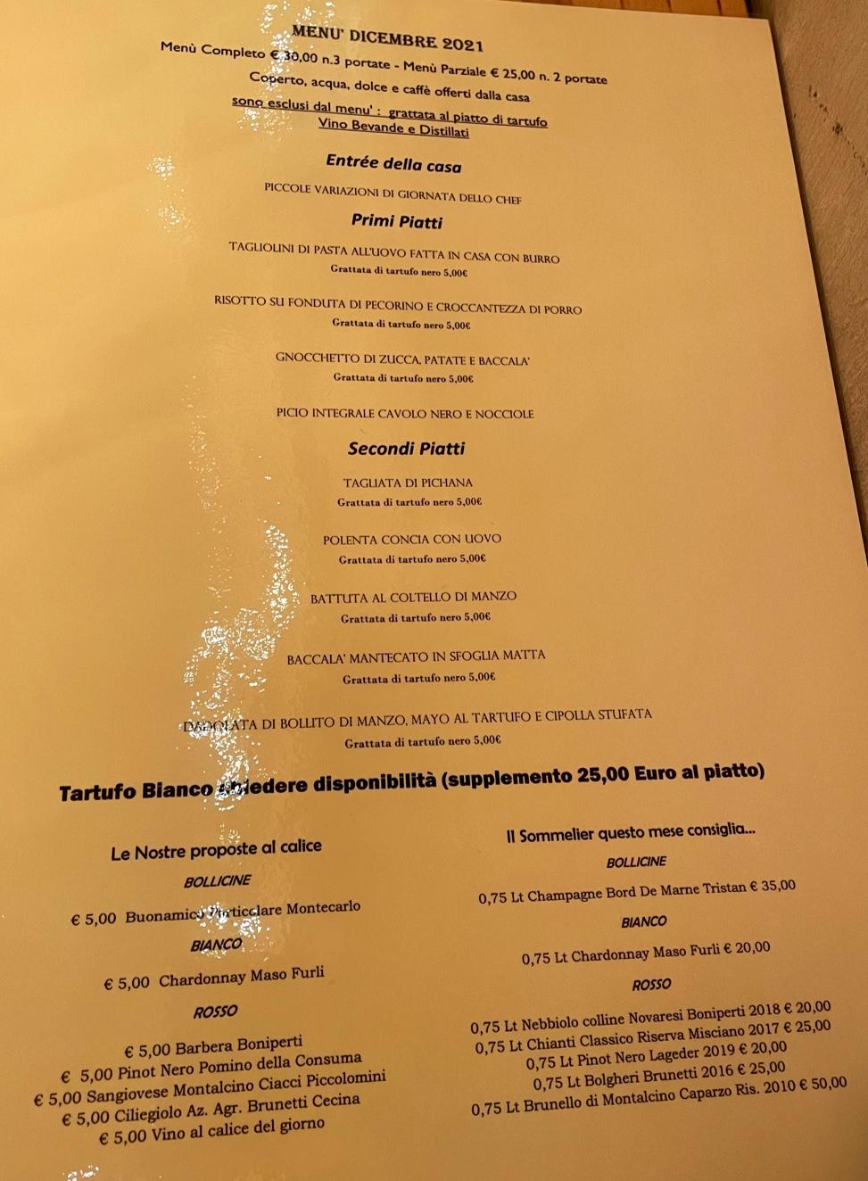 Menu da Gemignani Francesco ristorante, San Donato