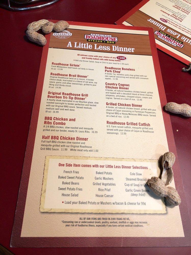 Menu at Original Roadhouse Grill steakhouse, Springfield