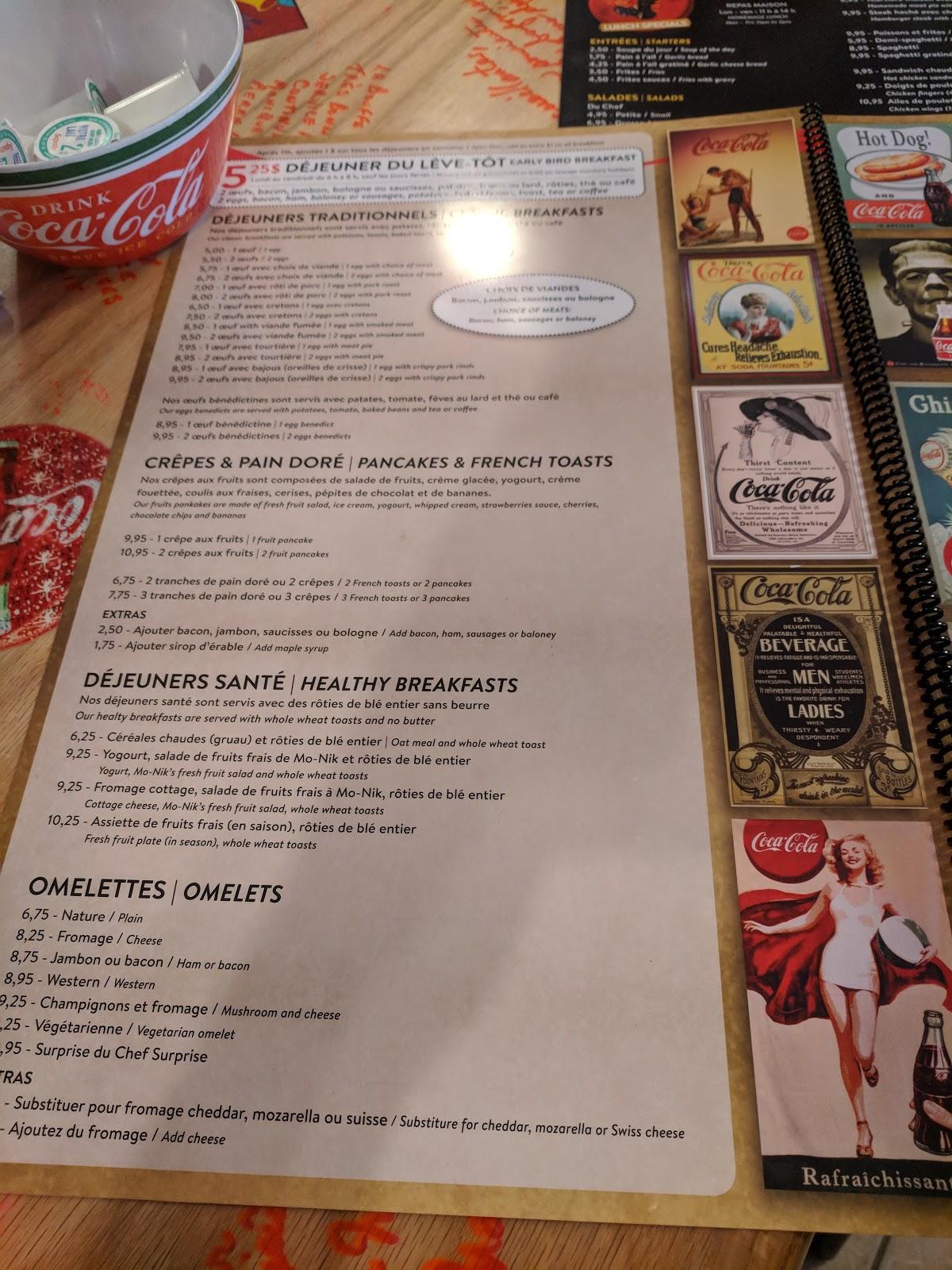 Menu Au Resto Chez Mo Nik Restaurant Gatineau