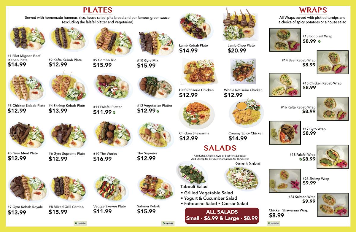 Menu at The Fresh Green Olive HB pub & bar, Huntington Beach