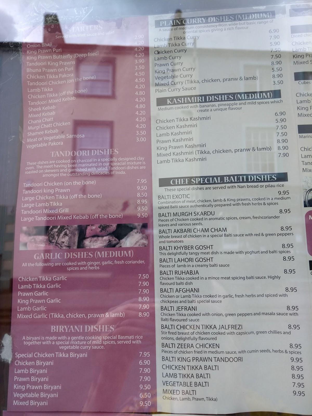 Menu at Brampton Tandoori fast food, Brampton