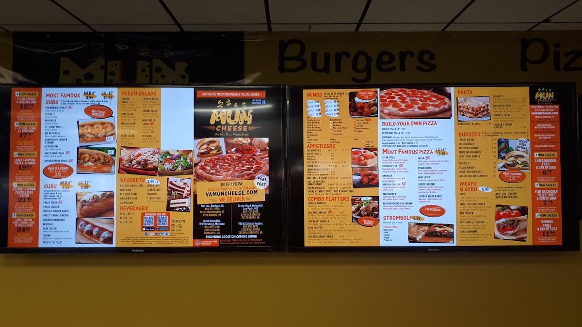 Menu at Muncheese Colonial Heights pizzeria, Colonial Heights ...